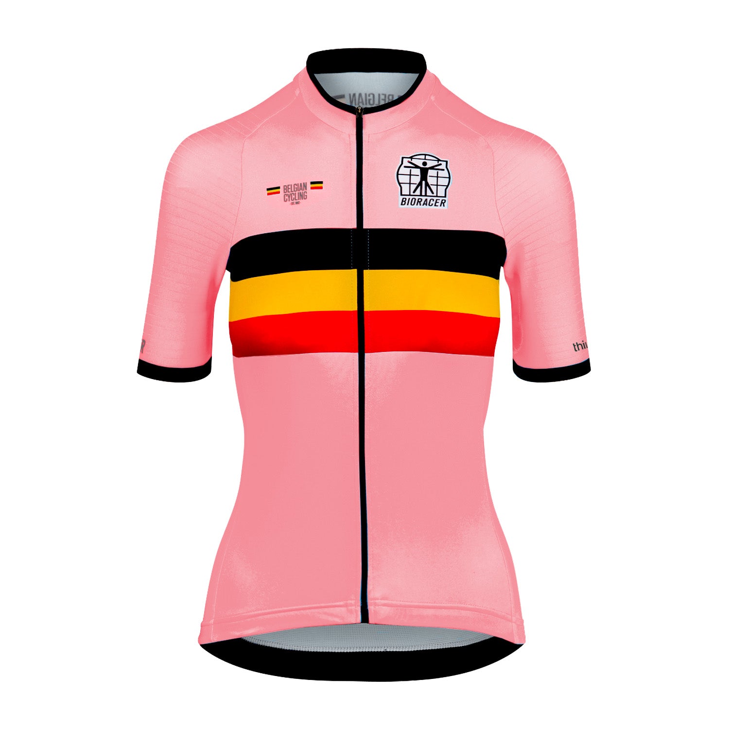Offizielles belgisches Radfahr-Icon Damen-Trikot - Think Pink Edition
